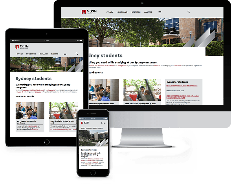 Education sector websites - Polished Pixels